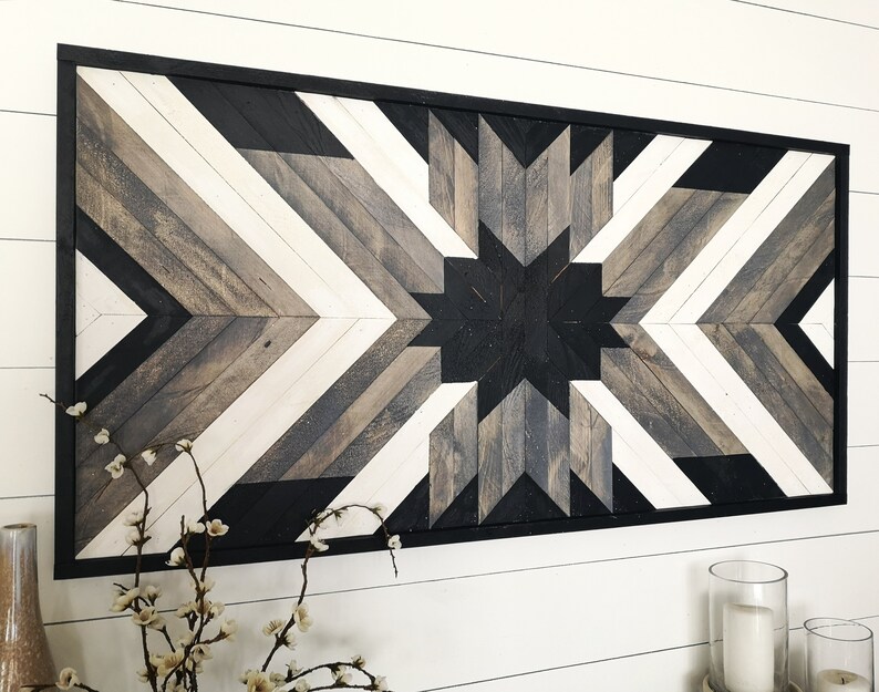Geometric Pattern Wood Piece - Etsy