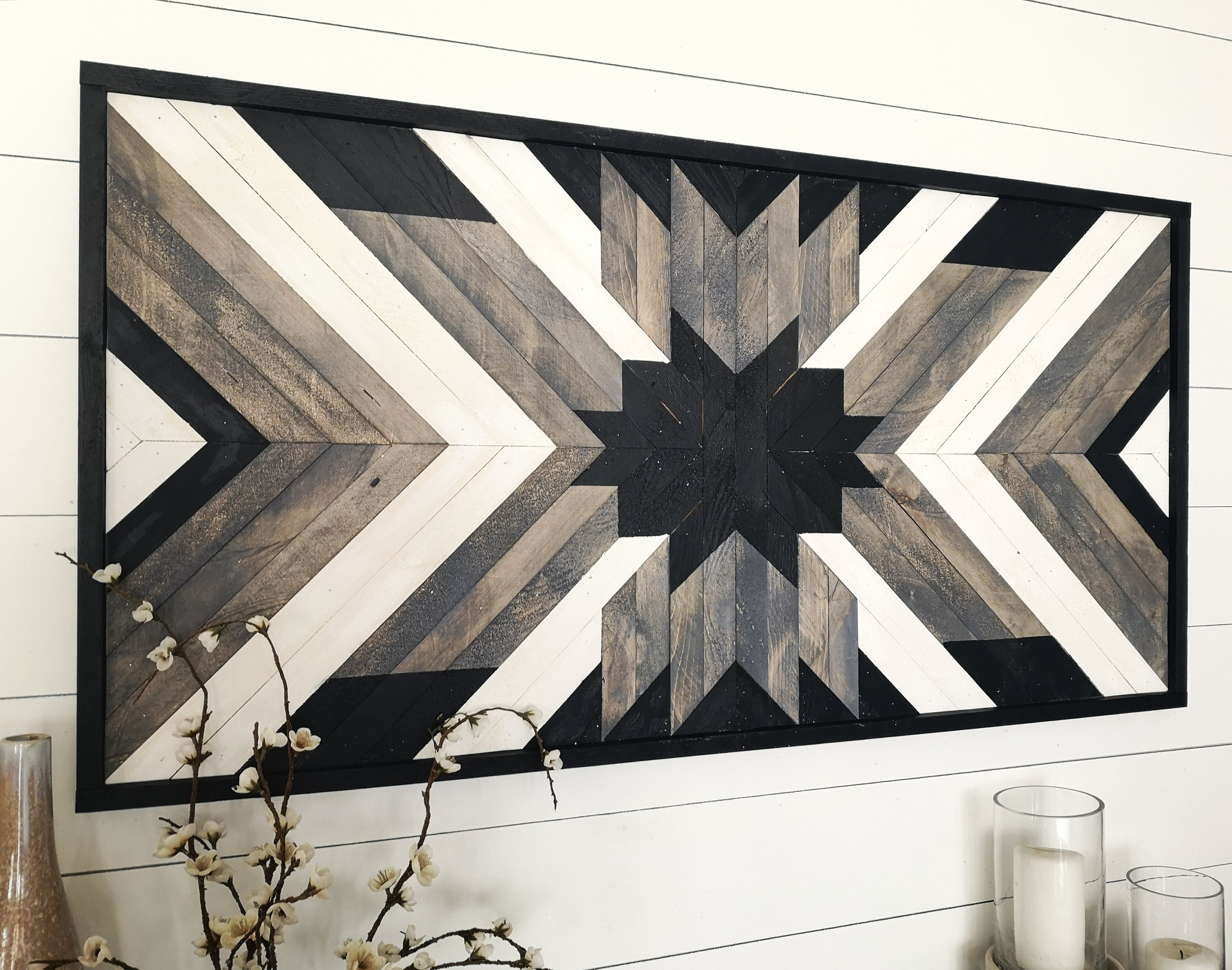 Geometric Pattern Wood Piece - Etsy
