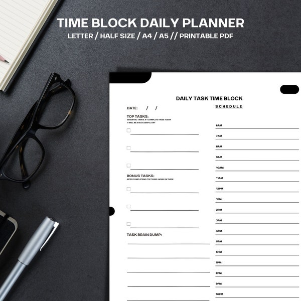 Time Block Planner - Etsy