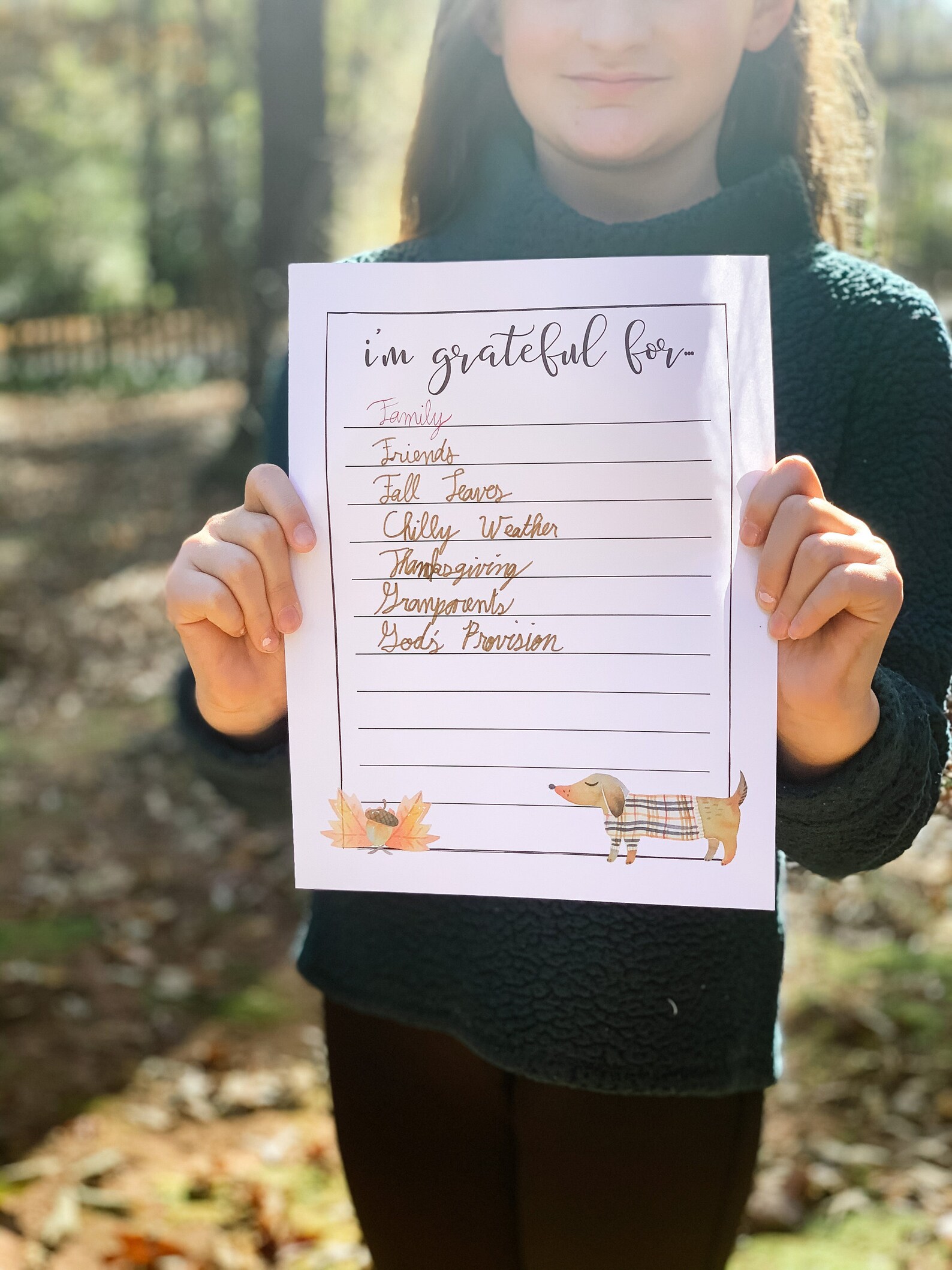 Printable Grateful Journal Pages | Autumn Printable | Homeschool ...