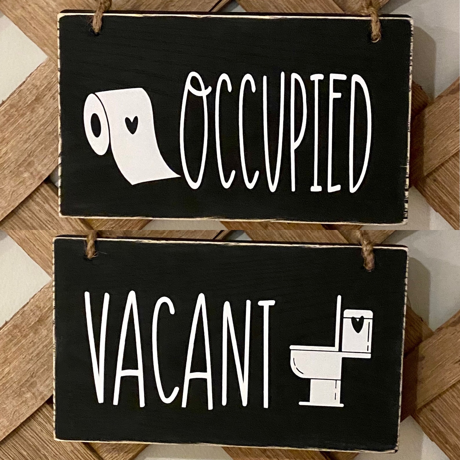 Occupied Sign for Bathroom, Double Sided, Vacancy Sign, Bathroom Door ...