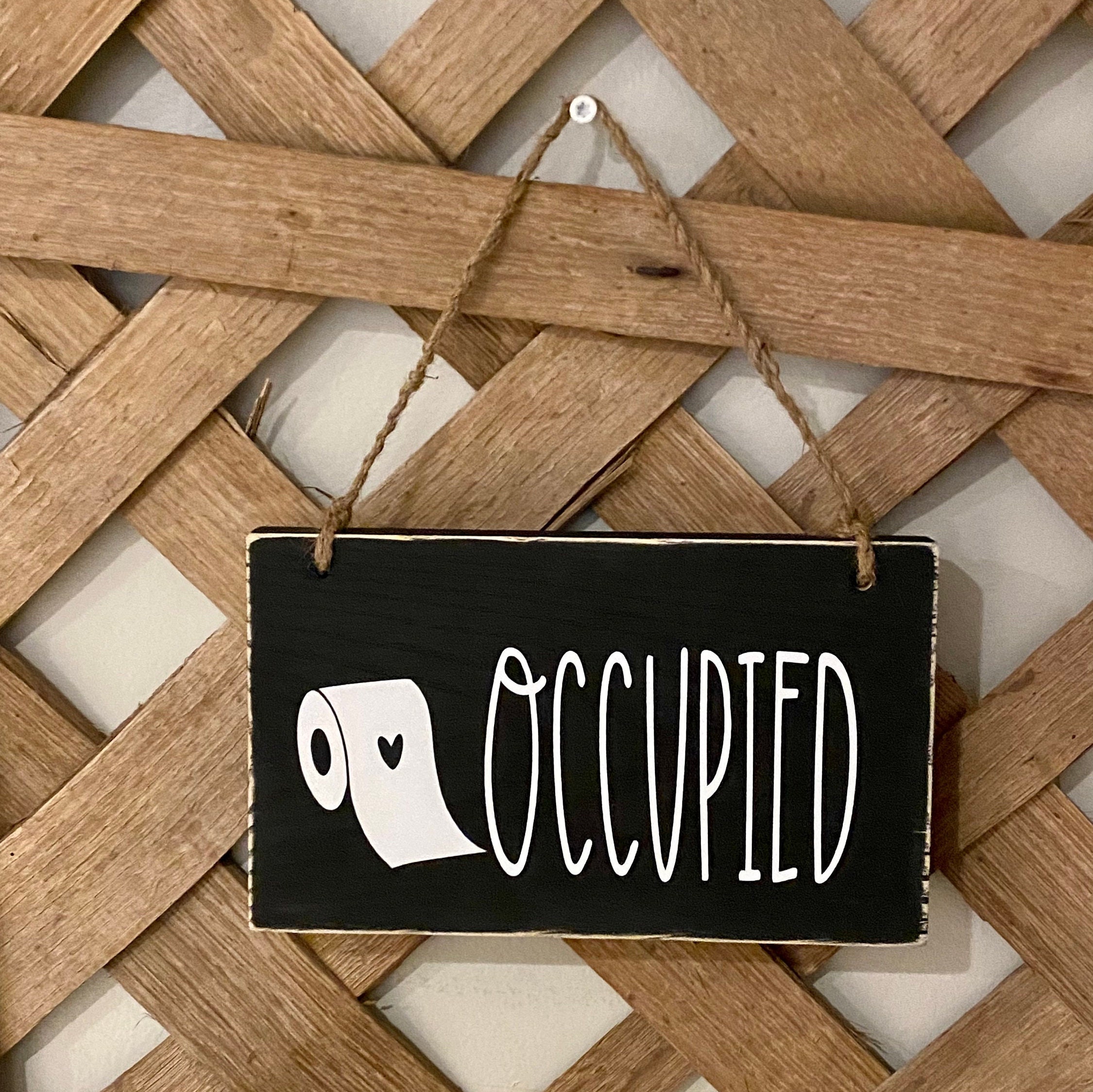 Occupied Sign for Bathroom, Double Sided, Vacancy Sign, Bathroom Door ...