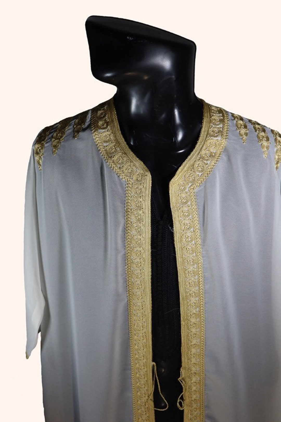 Men Sexy See-through Bathrobe Mesh Open Front Long Sleeve Long Shirt ...