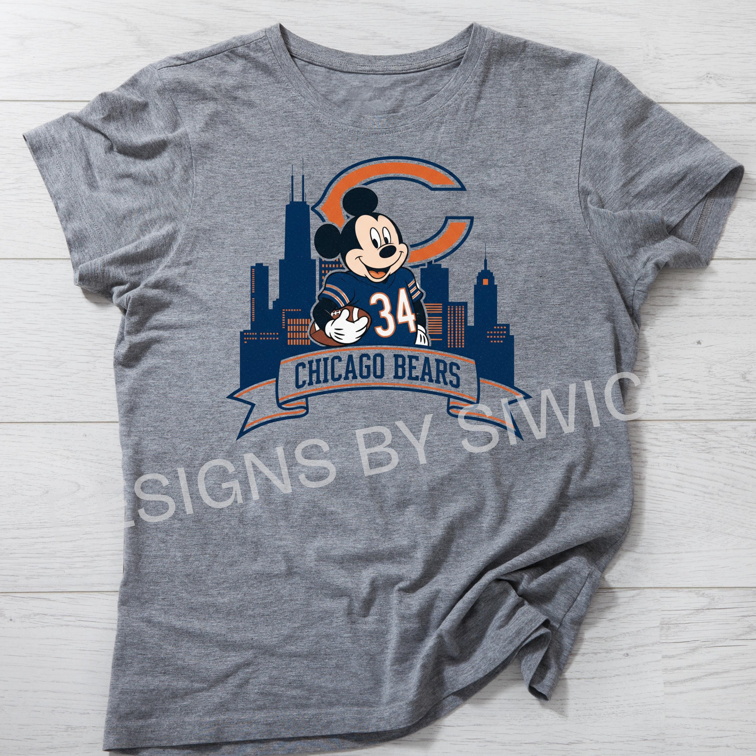 Mickey Mouse Chicago Bears PNG | Disney Football Skyline Digital Design ...