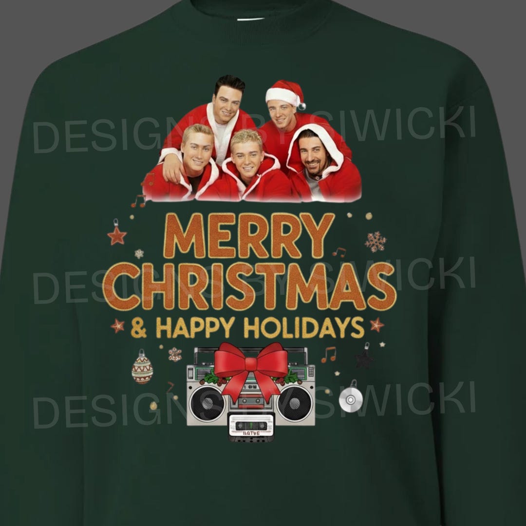 NSYNC Christmas PNG Igital File | Merry Christmas 90s Boy Band Design ...
