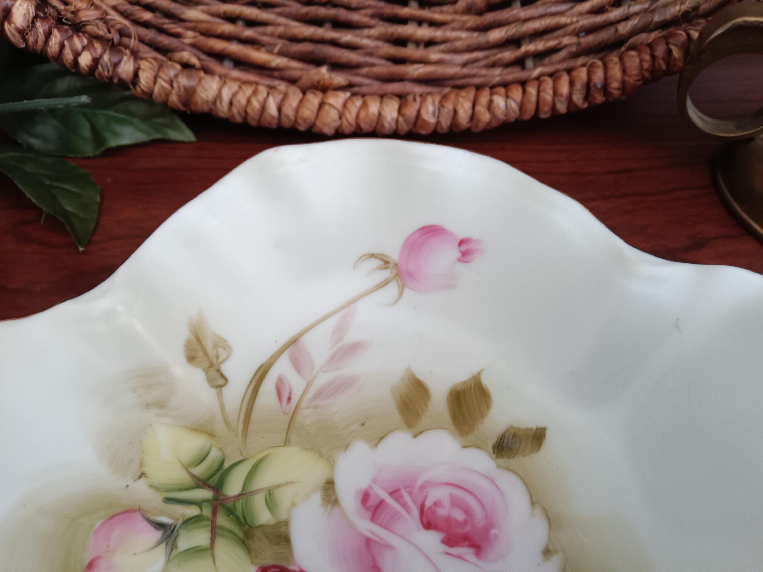 Vintage Lefton China Heritage Rose Candy/trinket Dish #1860 ...