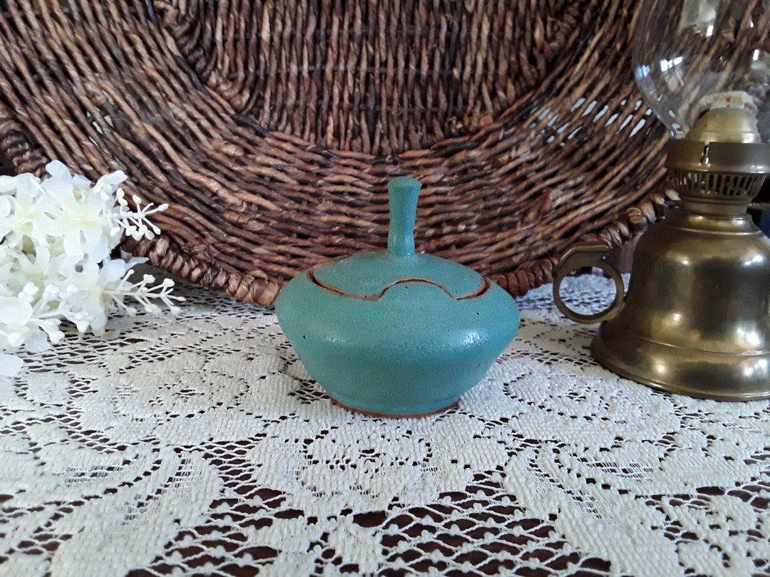 Ceramic Studio Art Pottery Trinket Box With Puzzle Piece Lid. - Etsy