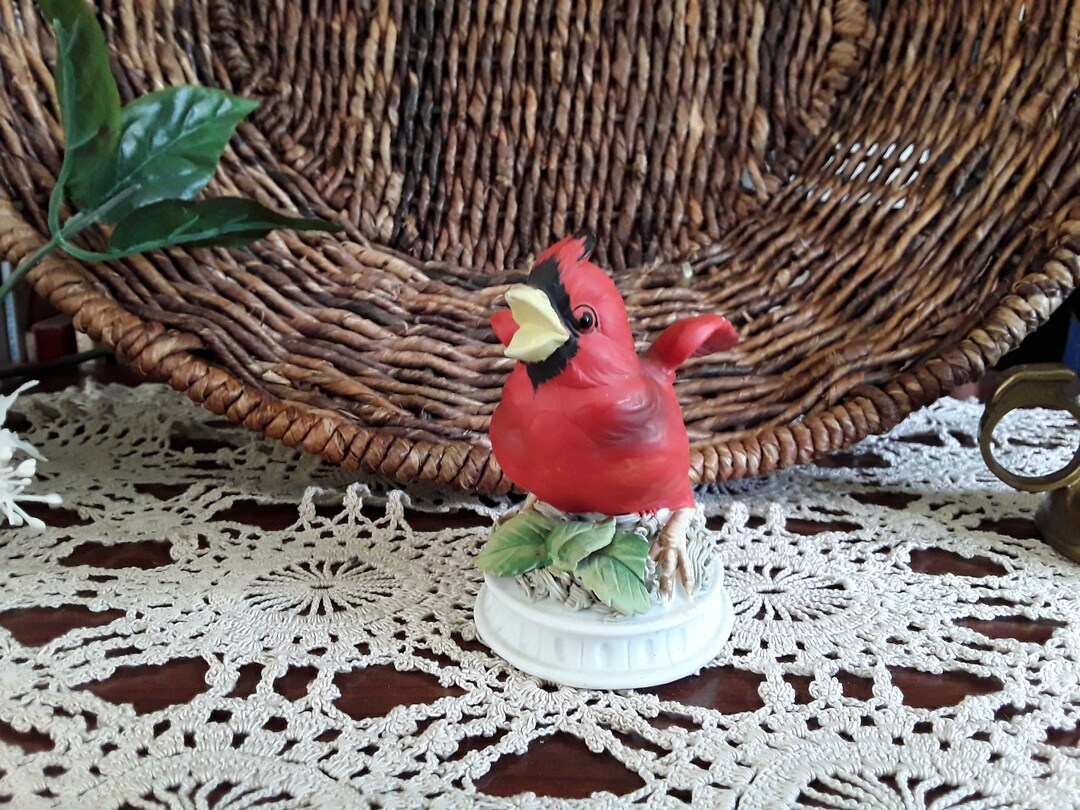 Vintage Lefton China, Hand Painted Cardinal Figurine KW1637, Japan - Etsy