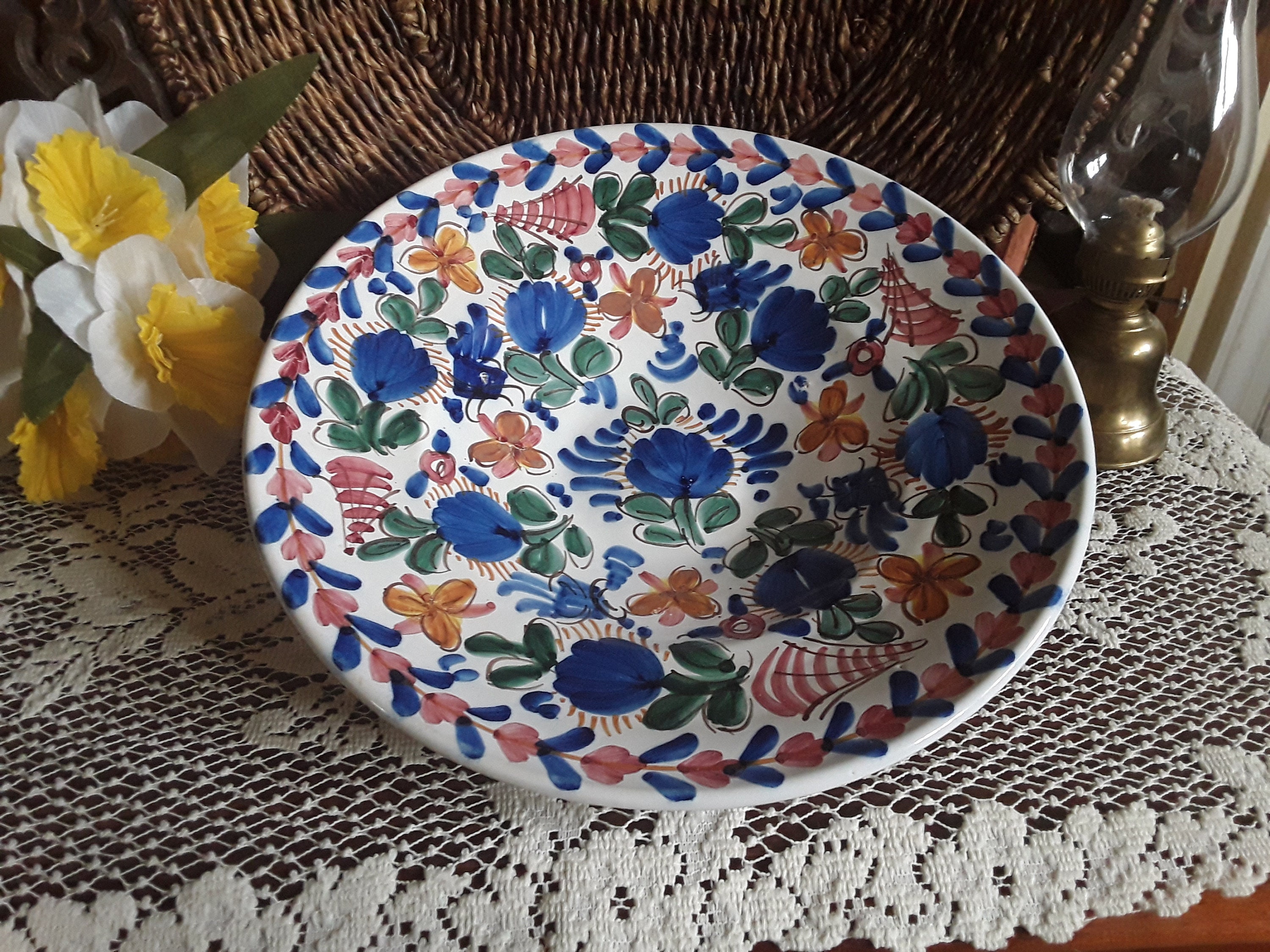 Vintage European Ceramic Art Pottery Decorative Wall Plate - Etsy