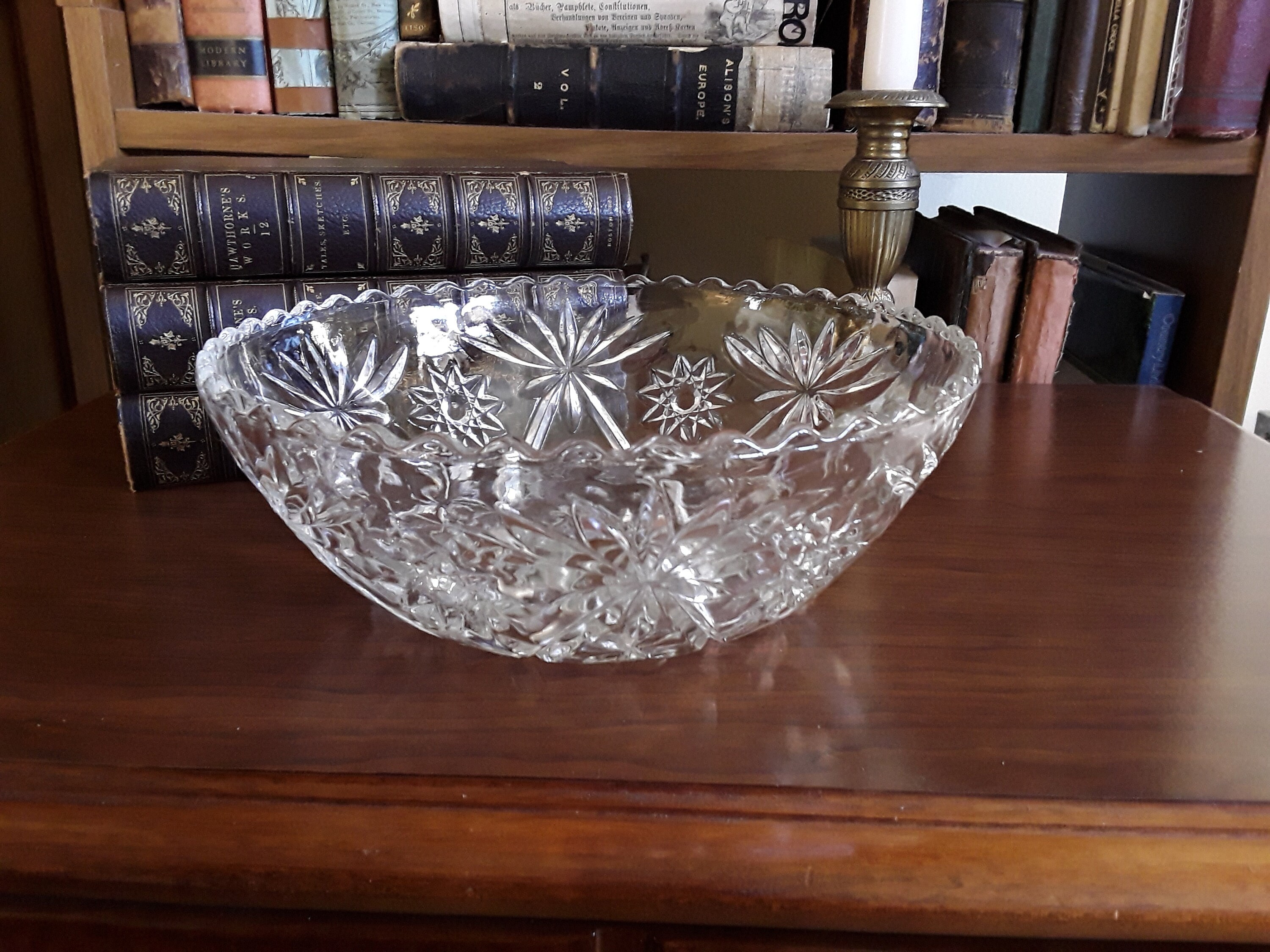 Prescut Crystal Clear Star of David Punch Bowl Kitchen & Dining Home ...
