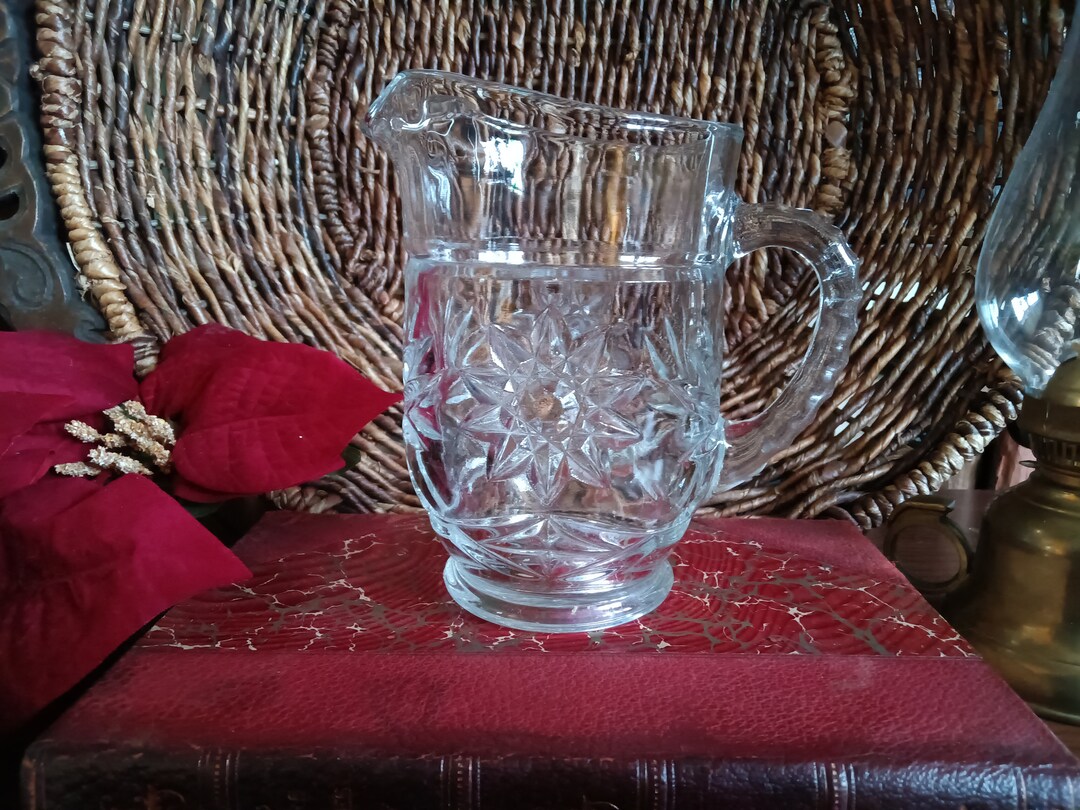Anchor Hocking 16 Ounce Pitcher Early American Prescut (EAPC) Aka Star ...