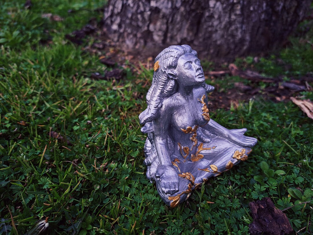 Plaster Statuette of a Forest Nymph Meditating - Etsy
