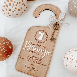 Personalised Easter Bunny Magic Key Door Hanger - Etsy