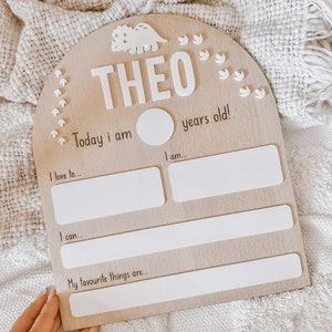 Personalised Dinosaur Birthday Board | Reusable Birthday Whiteboard ...