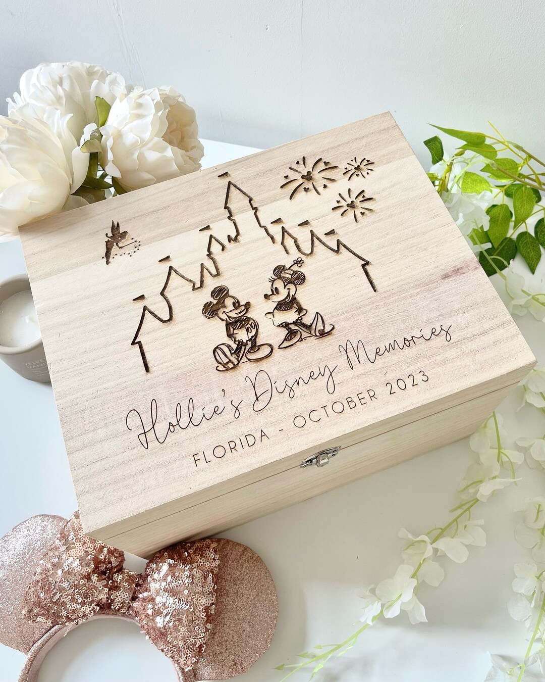 Personalized Wooden Disney Keepsake Box - Personalised Memory Box ...