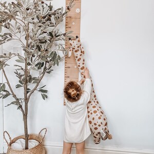 Personalised Flower Wooden Height Chart, Kids Growth Chart, Wooden ...