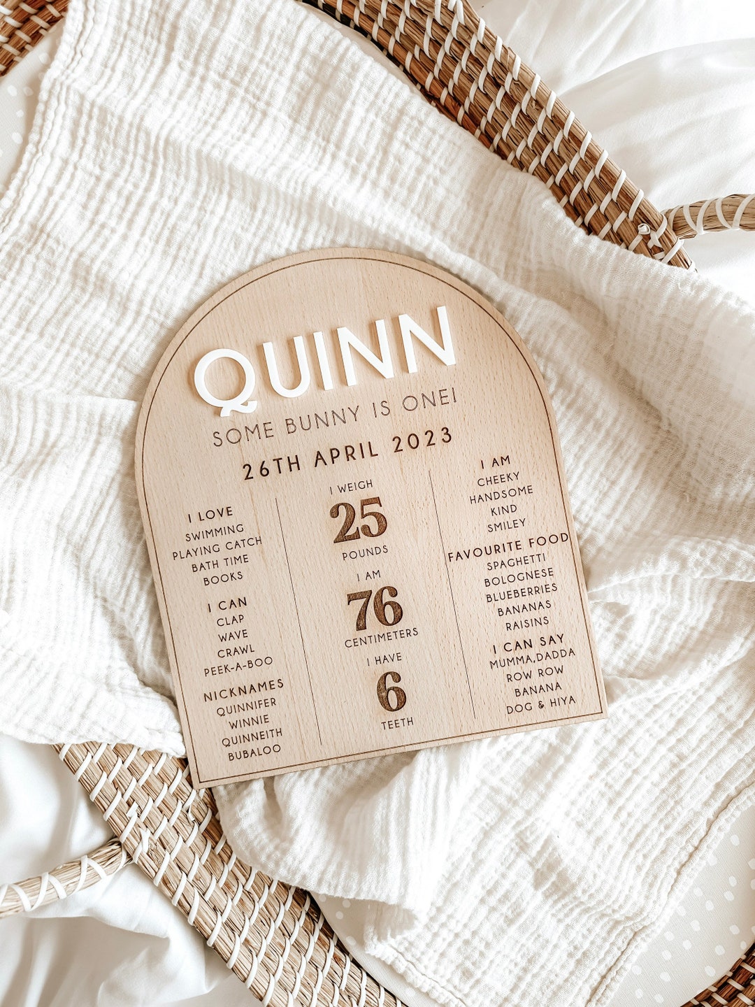 Personalised First Birthday Board | Reusable Birthday Whiteboard | Baby ...