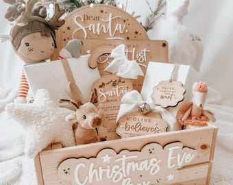 Personalised Christmas December Crate & Plaque - Etsy
