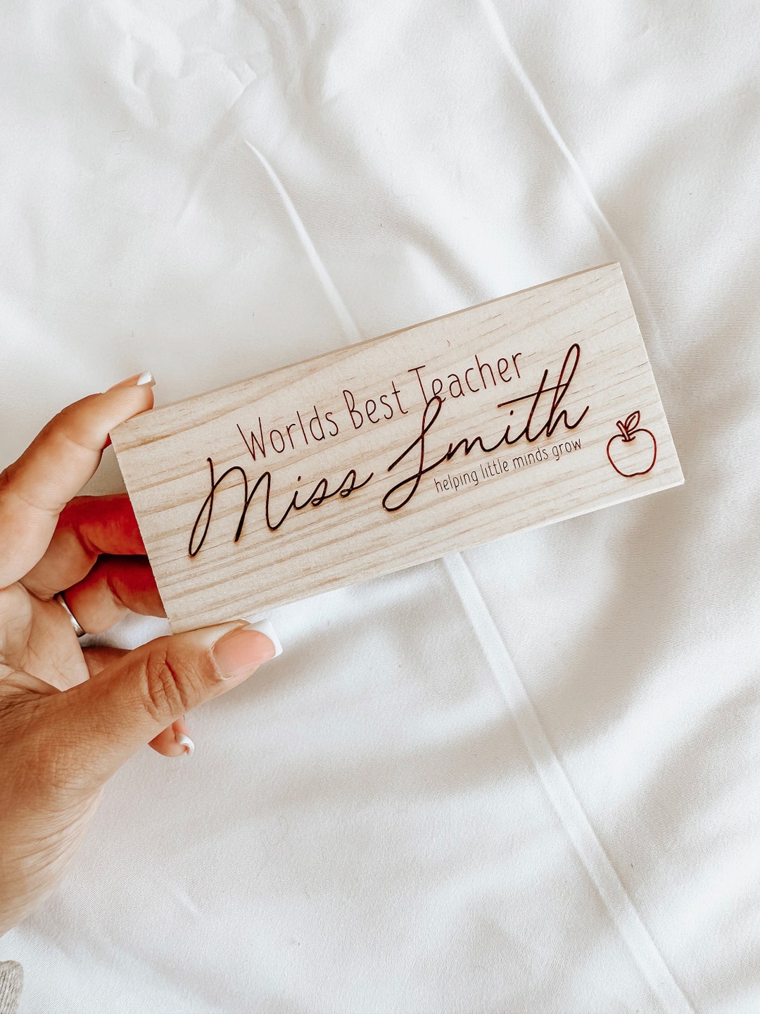 Wooden Personalised Thank You Teacher White/black Board Eraser ...