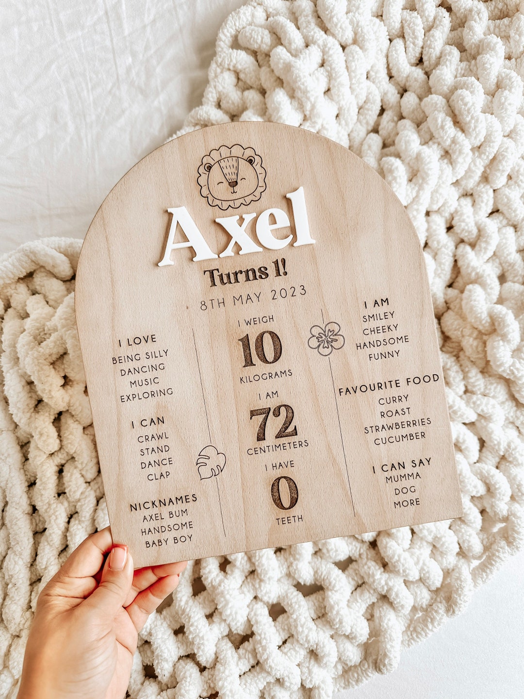 Personalised First Animal Birthday Board | Reusable Birthday Whiteboard ...