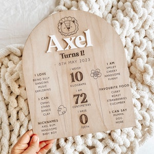 Personalised First Animal Birthday Board | Reusable Birthday Whiteboard ...