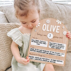 Personalised Flower Birthday Board | Reusable Birthday Whiteboard ...