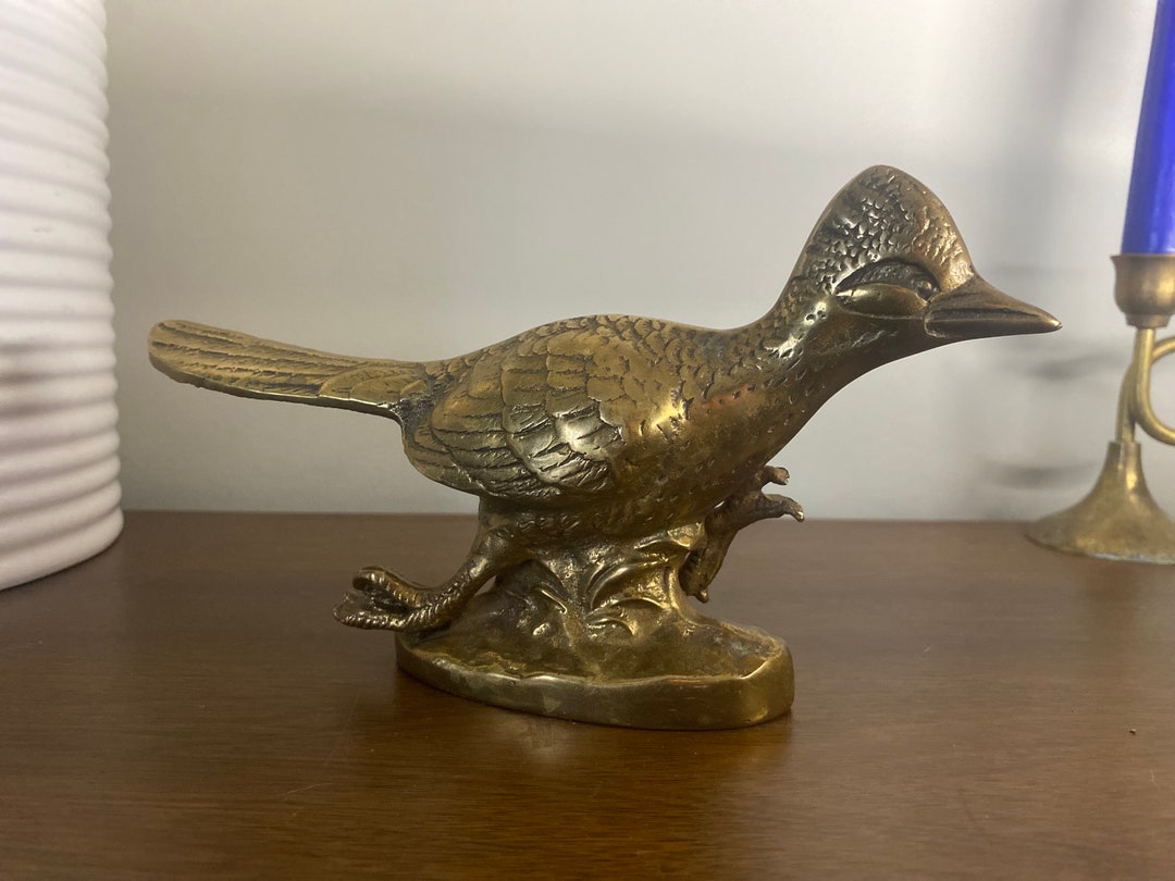 Brass Roadrunner Figurine Collectable Vintage Brass Bird - Etsy