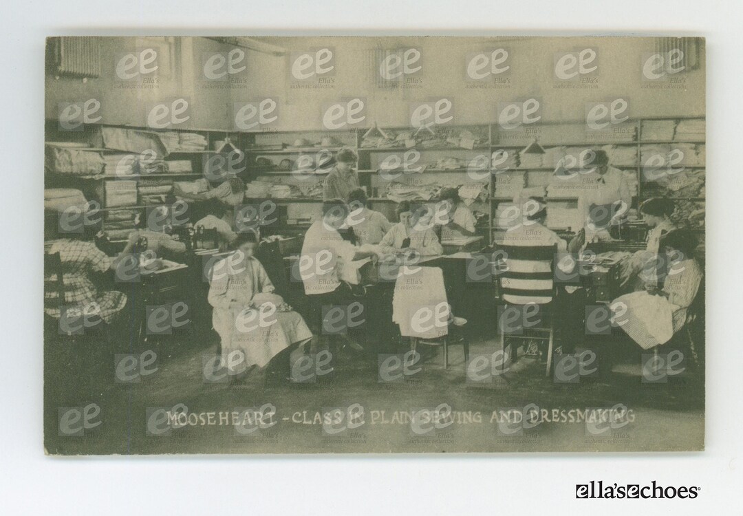 Digital File: Mooseheart Sewing Class | From Ella's Postcard Collection ...