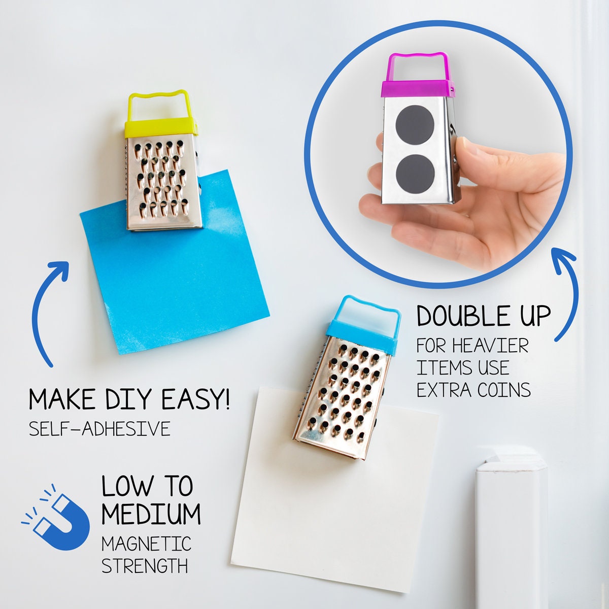 Magnetic Dots 3/4 Magnet Circles Self-adhesive Magnetic Coins for ...