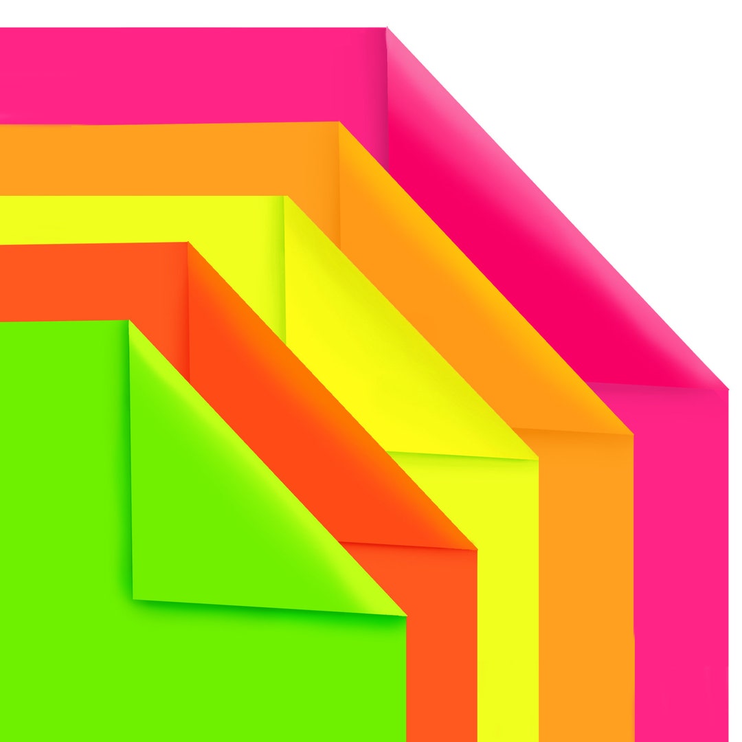 Hygloss Fluorescent Poster Board Two-sided, 22 X 28-inch, 5 NEON Colors ...