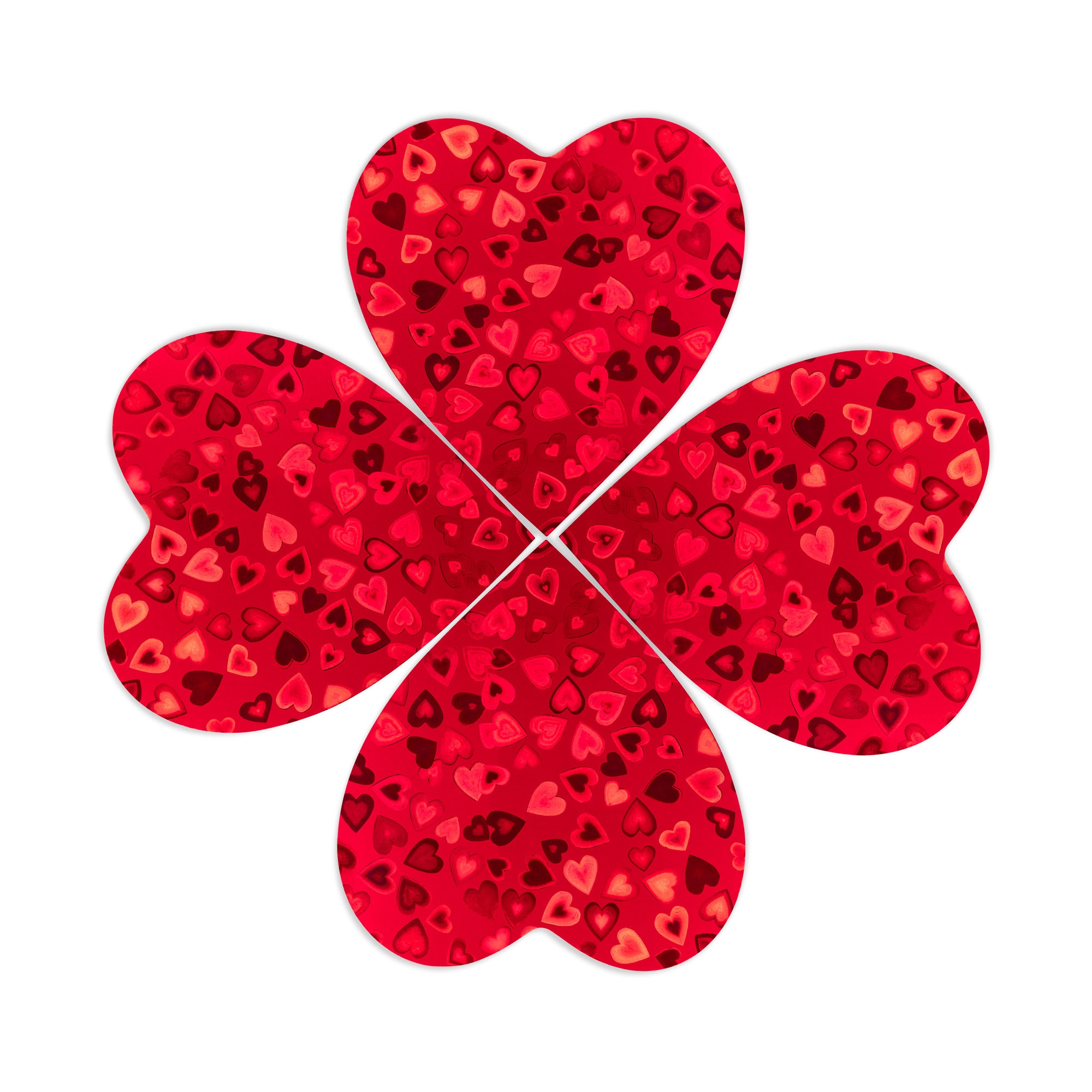 Shiny Red Heart Cutouts, 6 Holographic Red Cardstock Heart Shapes, Die ...