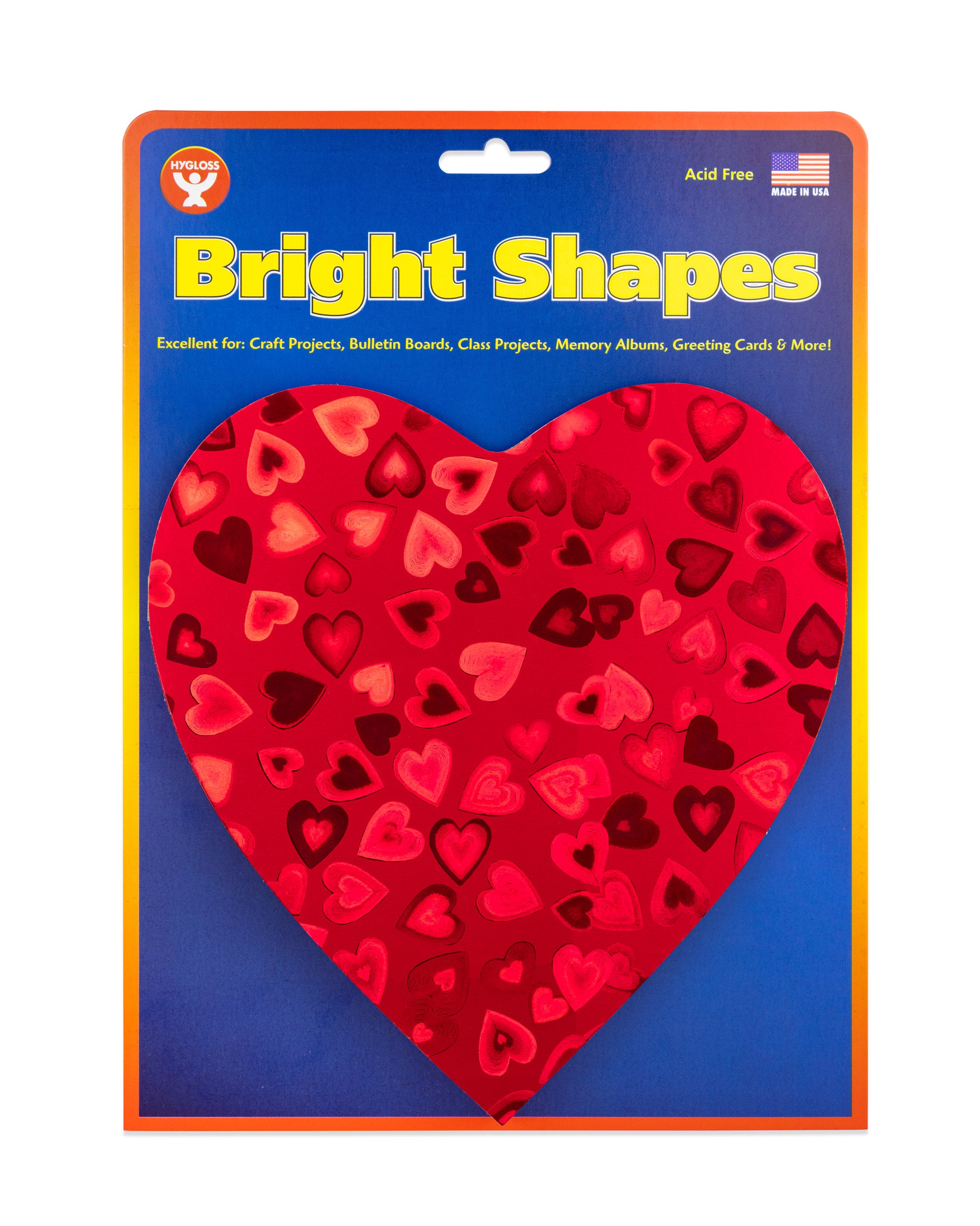 Shiny Red Heart Cutouts, 6 Holographic Red Cardstock Heart Shapes, Die ...