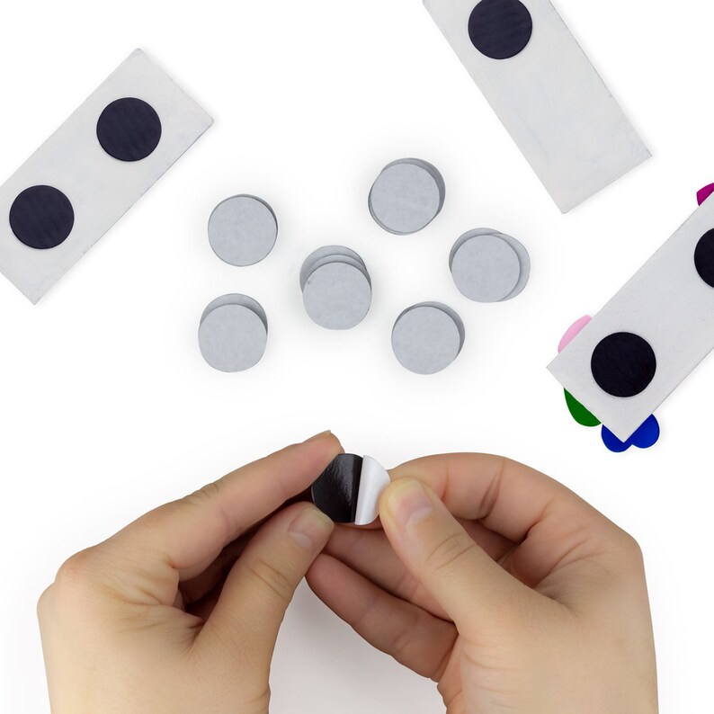 Magnetic Dots 3/4 Magnet Circles Self-adhesive Magnetic Coins for ...