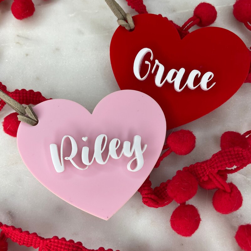 Heart Name Tag - Etsy
