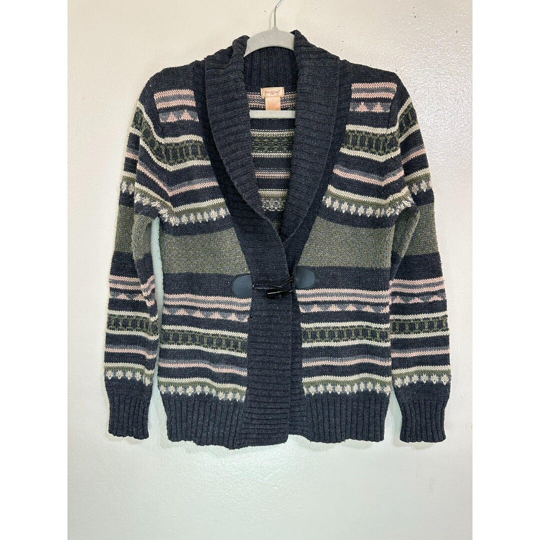 North Crest Women's Striped Cardigan Sweater Size S - Etsy