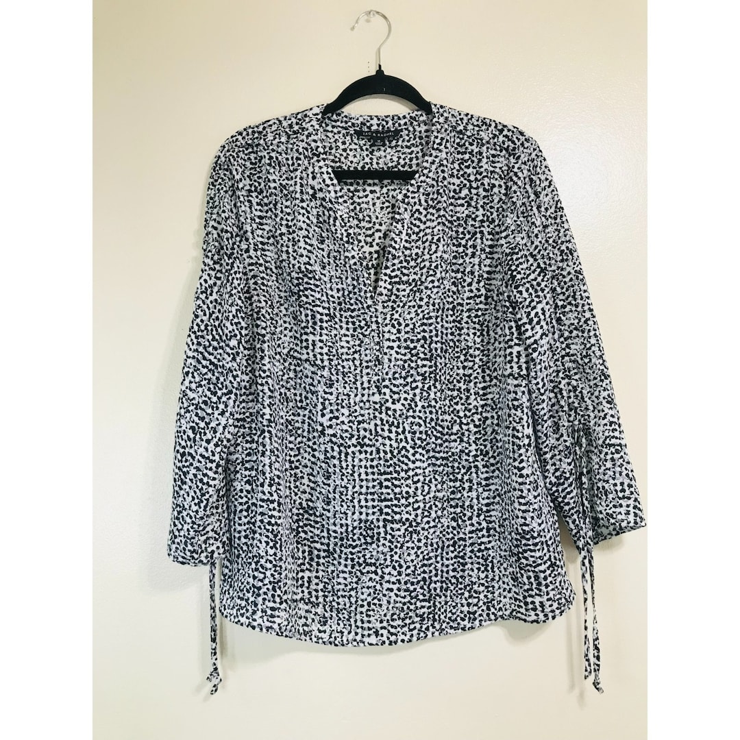 Zac & Rachel Career Blouse With Covered Buttons Down the Arm, Size M - Etsy