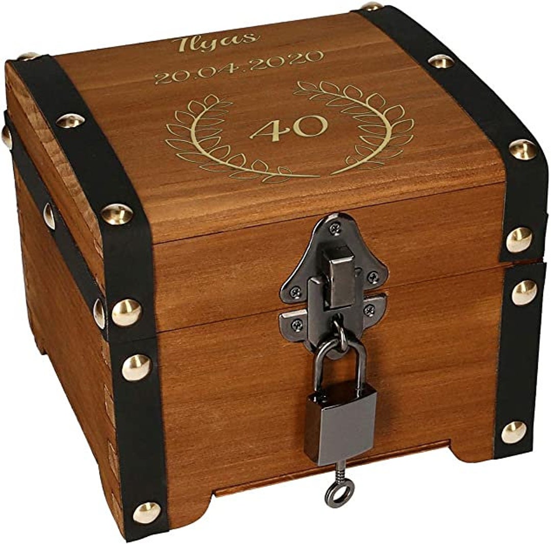 Personalized Treasure Chests With Engraving 40th Birthday High Quality ...