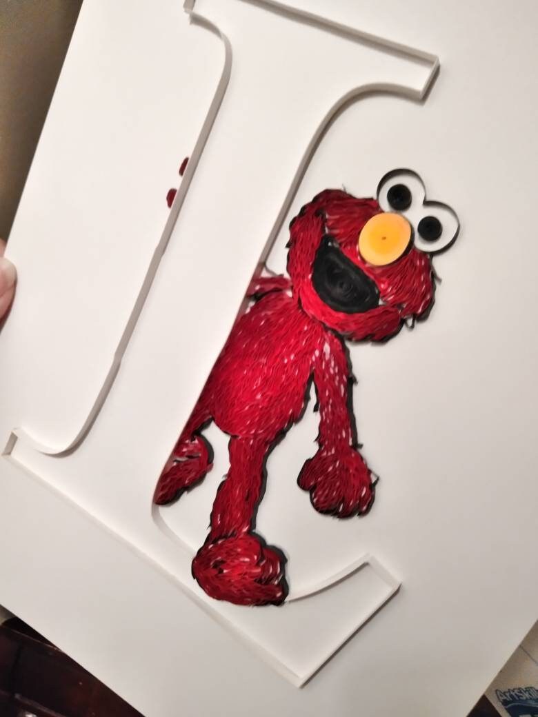 Elmo Letter L Monogram - Etsy