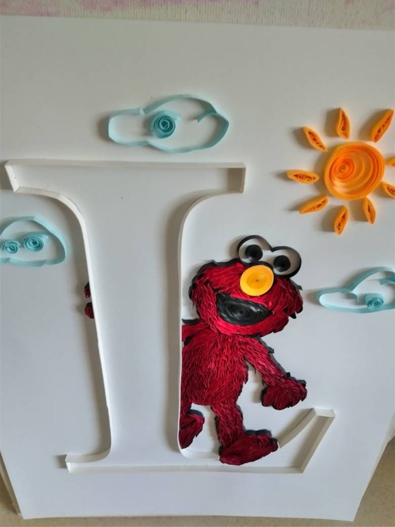 Elmo Letter L Monogram - Etsy