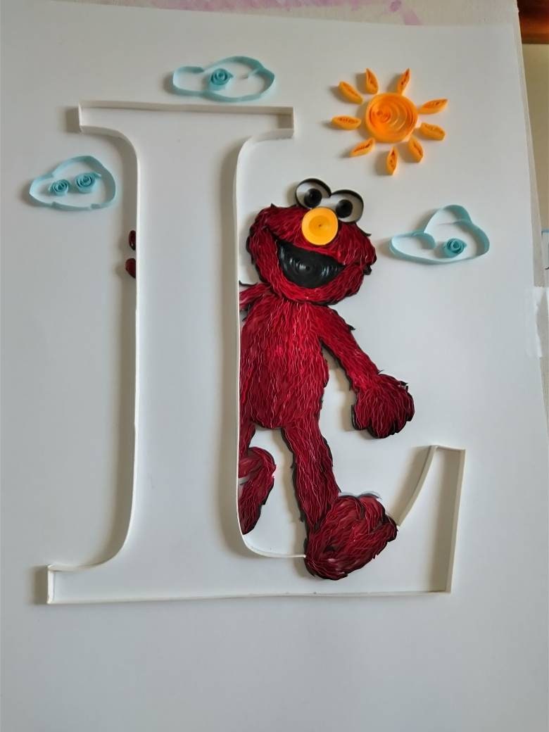 Elmo Letter L Monogram - Etsy