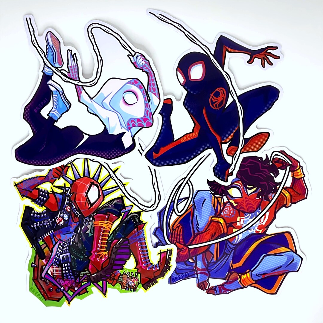Across the Spiderverse Vinyl Sticker Set - Etsy