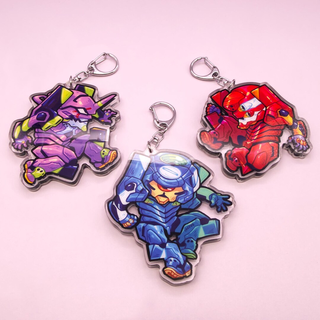 Neon Genesis Evangelion Shaker Charm: Unit 00, Unit 01, Unit 02 - Etsy