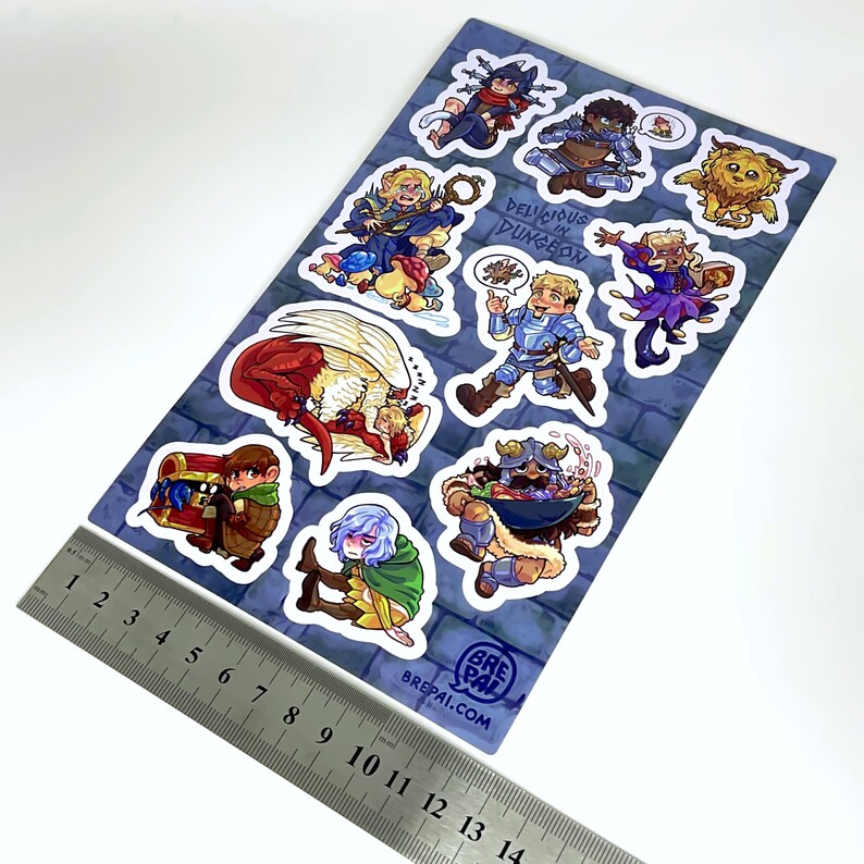 Dungeon Meshi Vinyl Sticker Sheet - Etsy