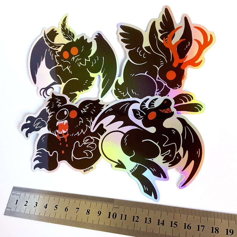 Holographic Cryptids Vinyl Sticker Set - Etsy