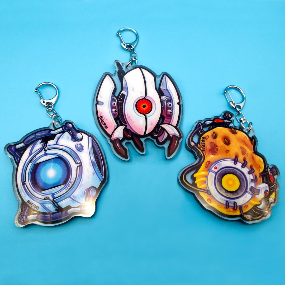 Portal Shaker Charm: Wheatley, Glados, Sentry Turret - Etsy