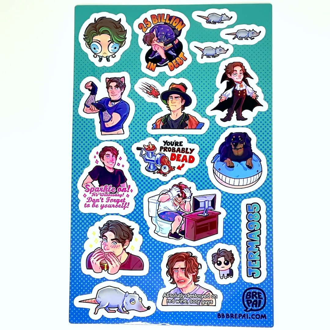 Jerma985 Vinyl Sticker Sheet - Etsy