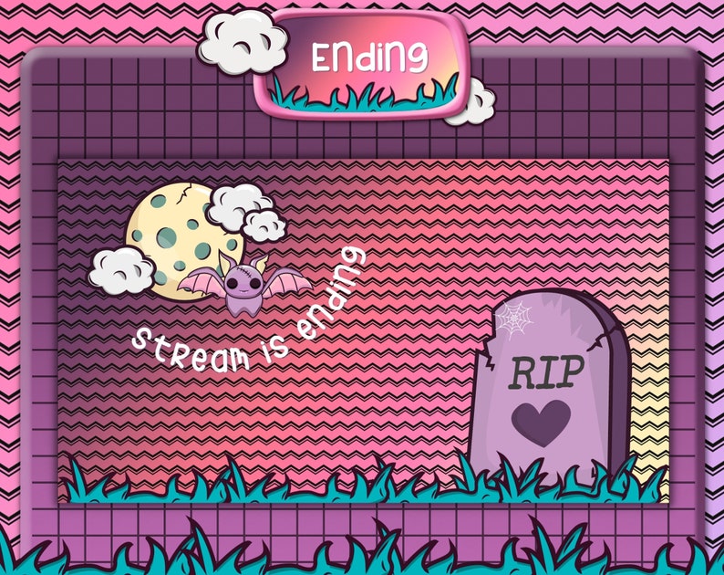 Pastel Goth Starting Soon Screen. Stream Animated Screens. - Etsy