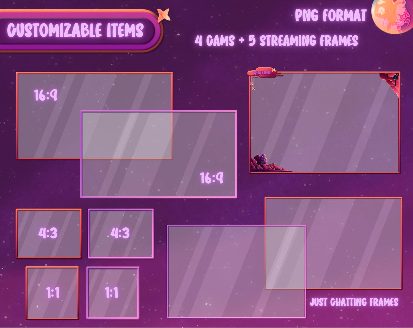 Fantasy Moon Twitch Overlay Package. Stream Overlay for Obs - Etsy