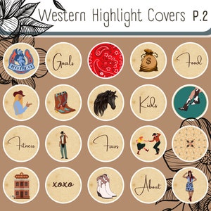 Western Instagram Icons, Western Highlight Covers, Blue Cowboy Story ...