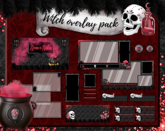 Animated Gothic Vampire Stream Overlay Just Chatting Overlay Gothic Twitch Overlay Gothic Stream ...